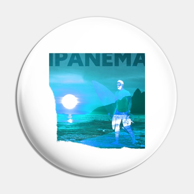 Ipanema design - Beach Brazil - Pin | TeePublic
