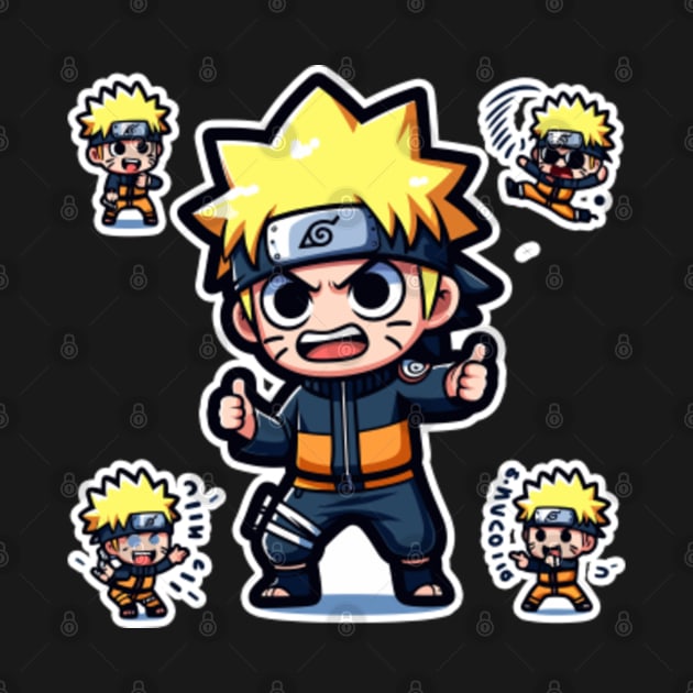 Naruto Thumbs Up Chibi Design - Happy and Cool Anime Humor - Naruto - T ...