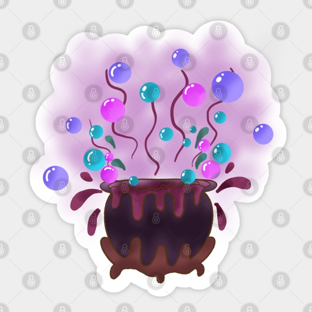 Witch's cauldron - Trendy Design - Sticker | TeePublic