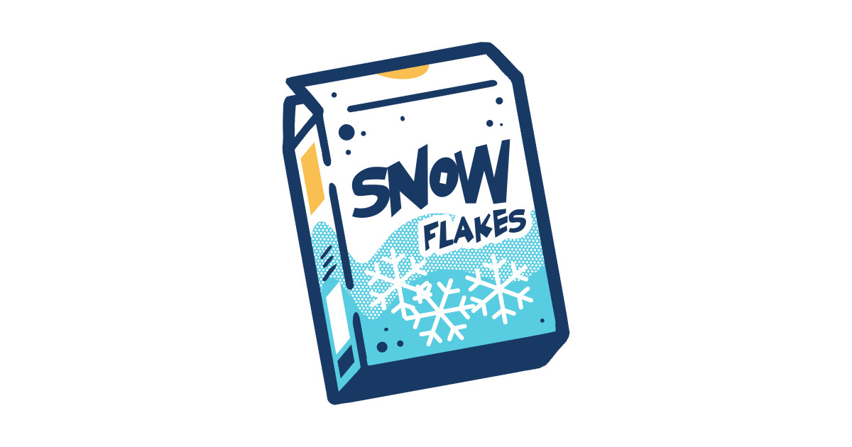 Snow Flakes Cereal - Snowflakes - Sticker | TeePublic