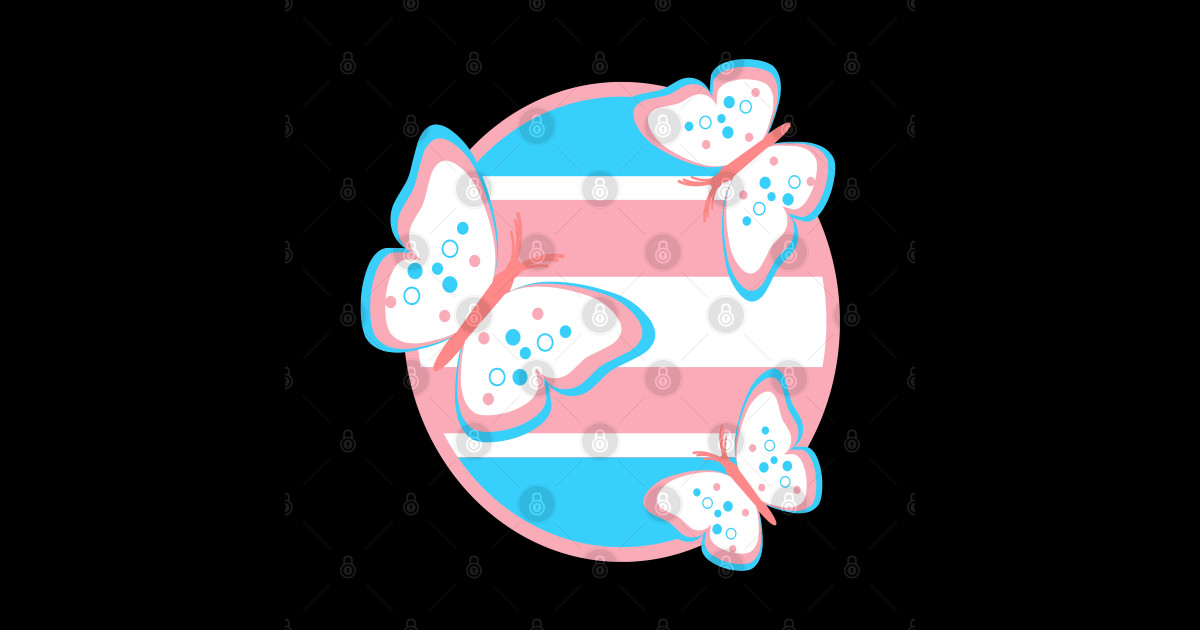 LGBTQ Transgender Pride Flag colors, sphere and butterflies - Lgbtq ...