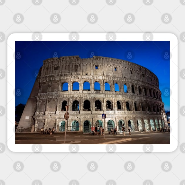Italy, Rome and the Colosseum - Italy - Sticker | TeePublic