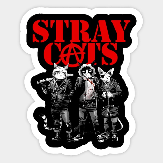 STRAY CATS - Cat - Sticker | TeePublic