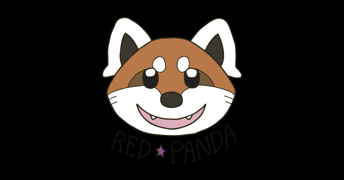 Cute Red Panda Grin - Red Panda - Sticker | TeePublic