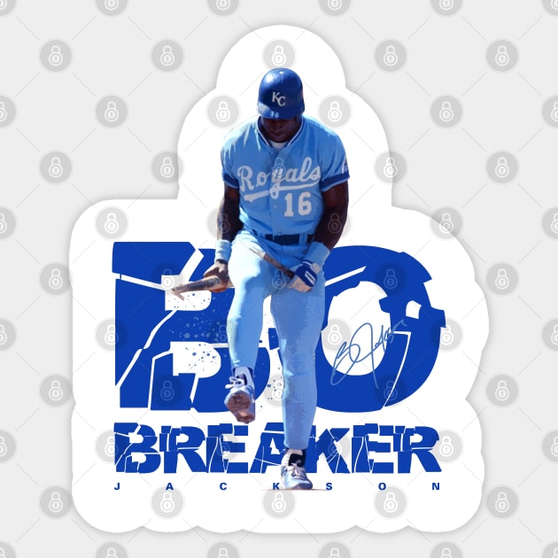 Bo Breaker Jackson - Bo Breaker Jackson Kansas City Royals - Sticker ...