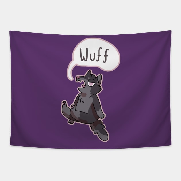Wuff Wolf - Wolf - Tapestry | TeePublic