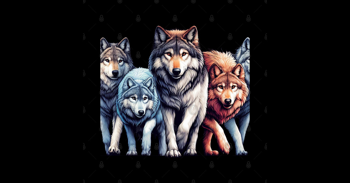 Wolf pack - Wolfs - Sticker | TeePublic