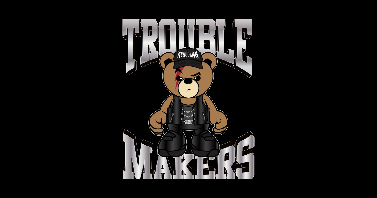 rebel teddy bear - Teddy Bear - Sticker | TeePublic