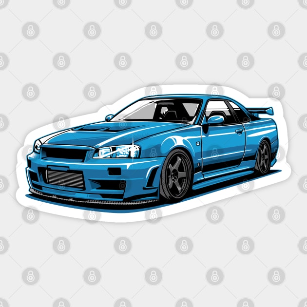 Skyline r34 - Skyline R34 - Sticker | TeePublic