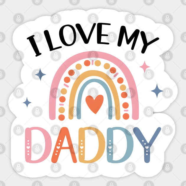 Boho Rainbow Daddy Cute - Daddy Love - Sticker | TeePublic