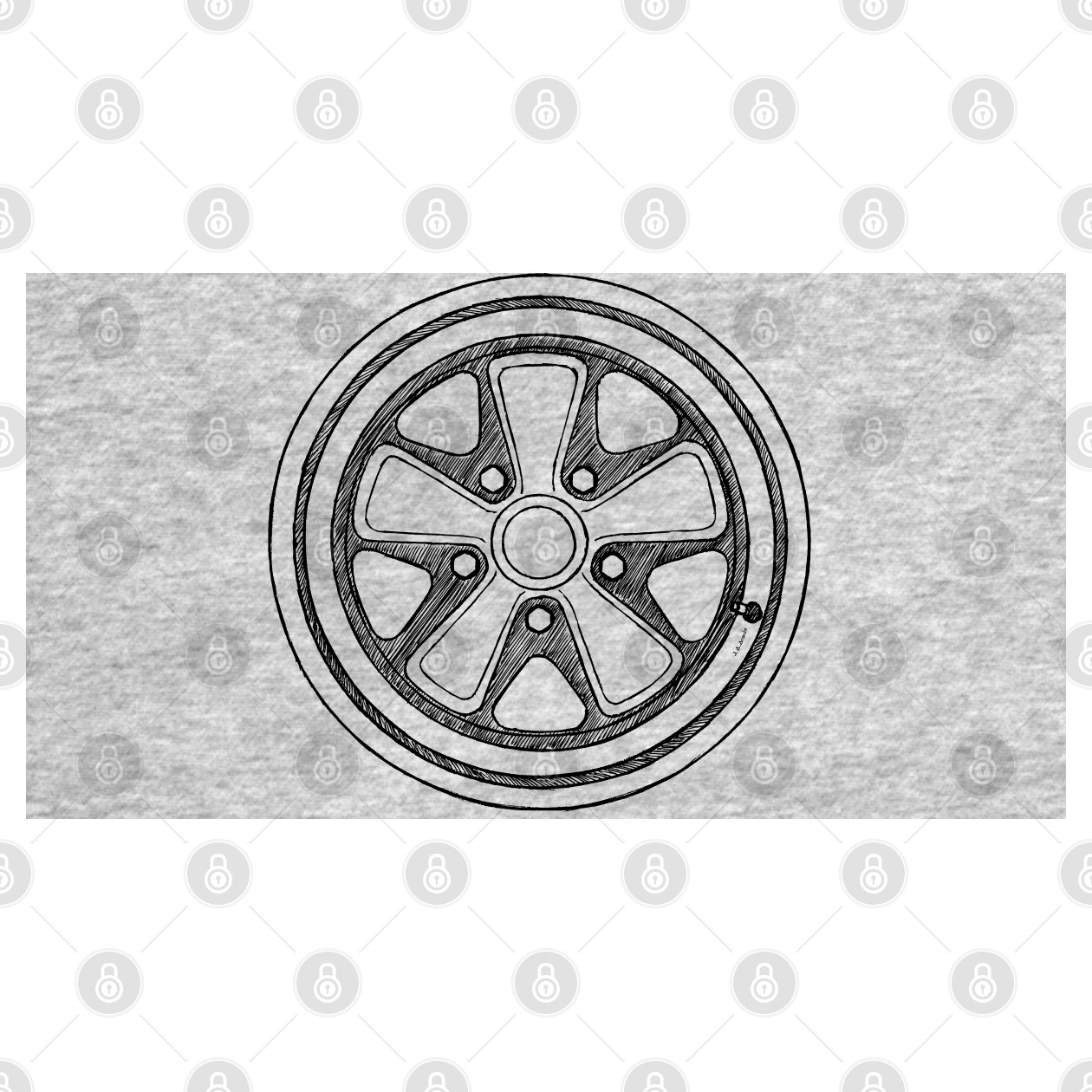 The iconic wheel of the german sports car - Fuchs Wheel - T-Shirt ...