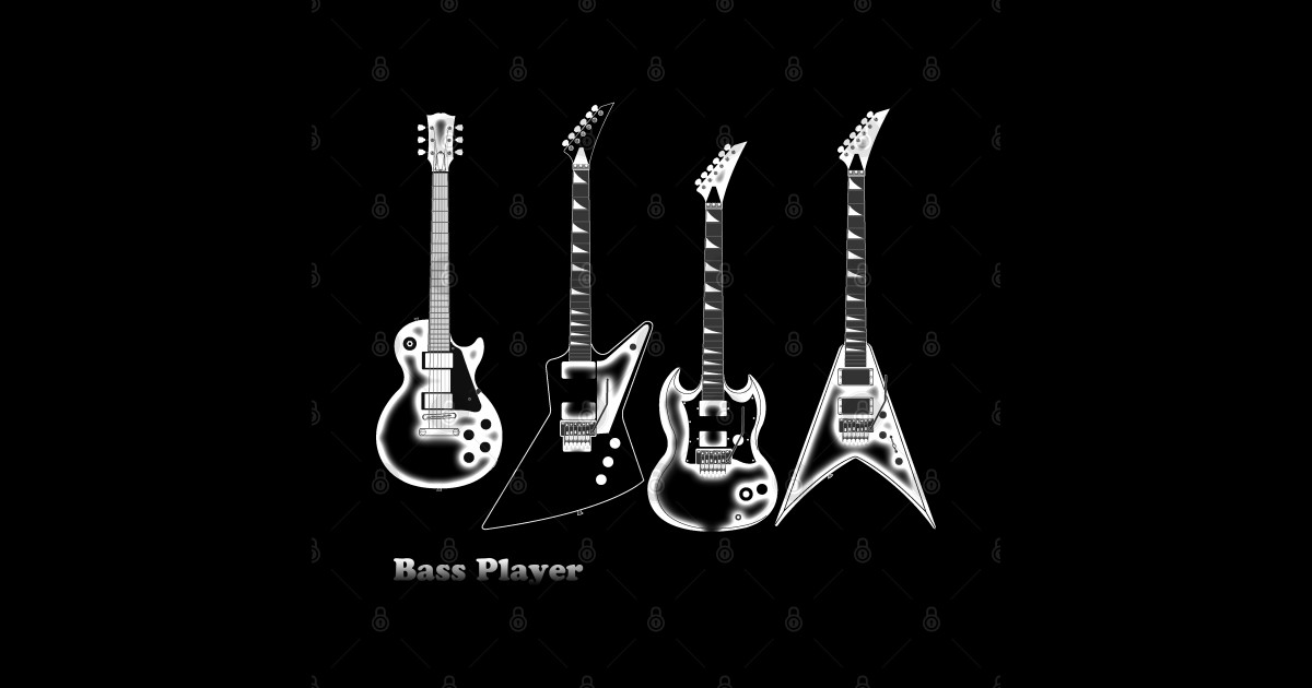 Bass Guitar, bass player - Guitarist - Sticker | TeePublic