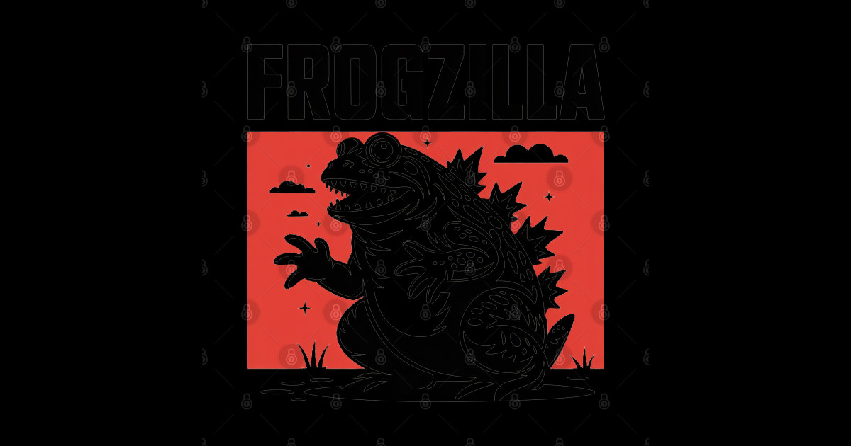 Frogzilla - Frog Meme - Sticker | TeePublic