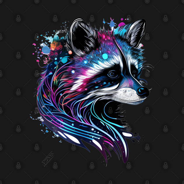 Astral Spirit Raccoon - Spirit Animals - T-Shirt | TeePublic