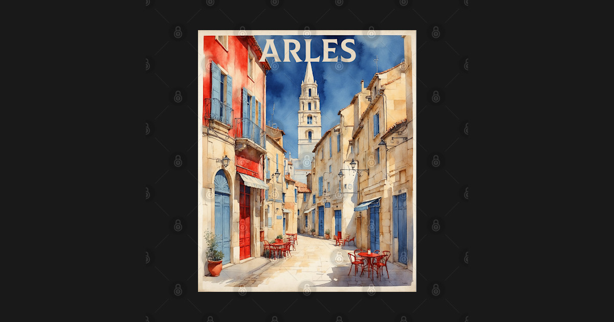 Arles France Vintage Travel Poster Tourism - France - T-Shirt | TeePublic