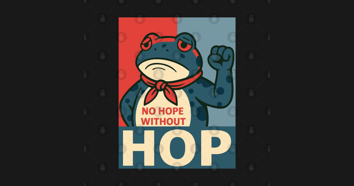 No Hope Without Hop - Portland Frog Protest - Portland Frog - T-Shirt ...