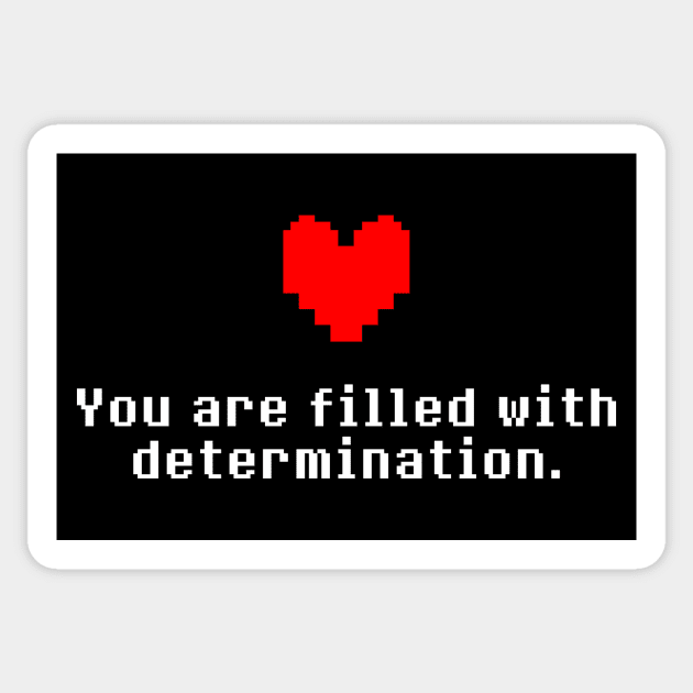 Undertale - Determination heart - Undertale - Sticker | TeePublic