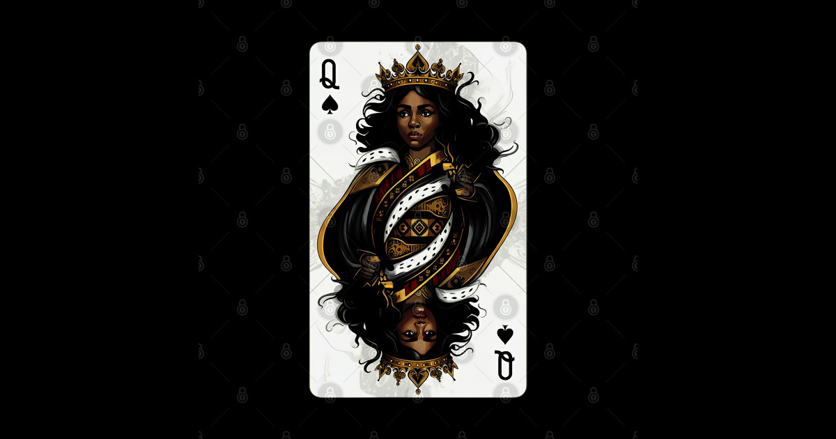 Black Queen of Spades - Spades - Sticker | TeePublic