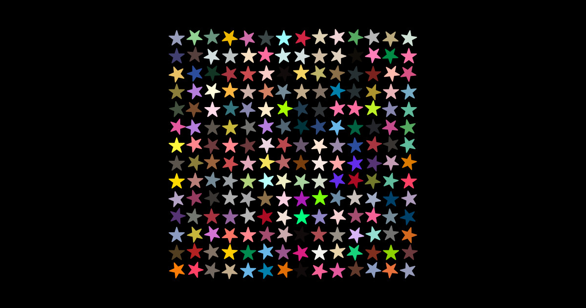 Abstract Multi Color Star Pattern - Multicolor - Sticker | TeePublic