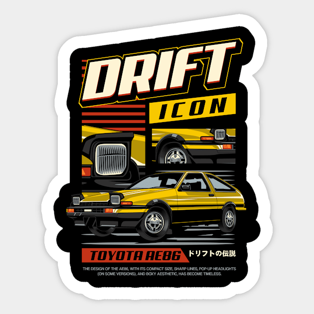 AE86 JDM legend - Toyota Ae86 - Sticker | TeePublic