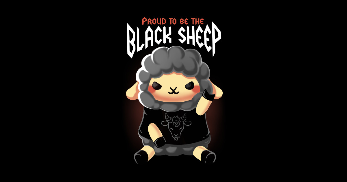 Black Sheep Metal - Funny Cute Animal - Rock Music - Black Sheep ...