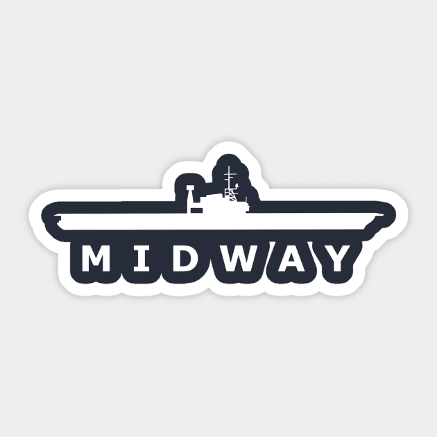 USS Midway (CV-41) - Aircraft Carrier - Sticker | TeePublic