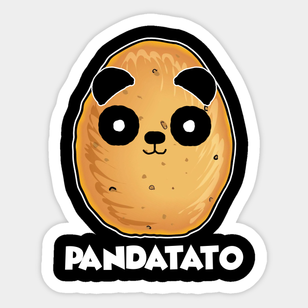 Pandatato Funny T-Shirt Cute Potatoes Panda - Potatoes - Sticker ...