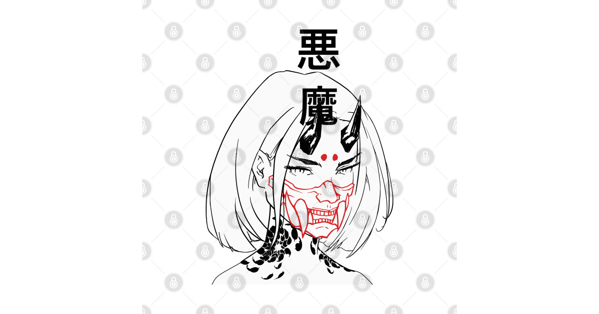 Vaporwave Cyberpunk Samurai Evil Girl - Pop Art - T-Shirt | TeePublic