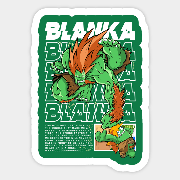 Blanka - Blanka - Sticker | TeePublic