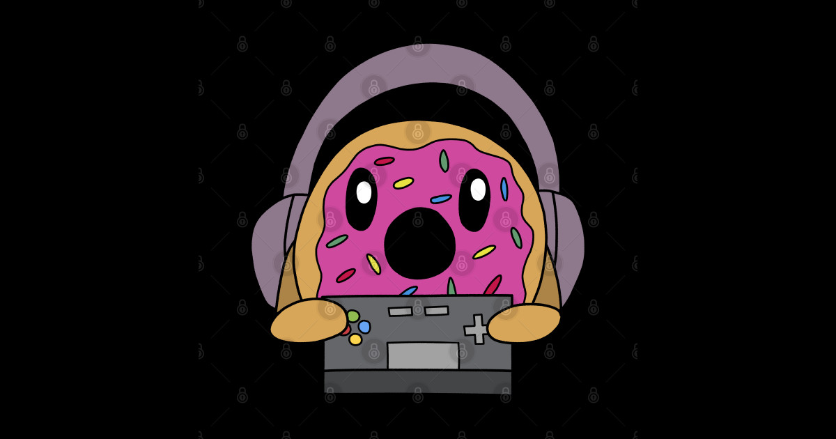 Donut Gamer - Donut - Sticker | TeePublic