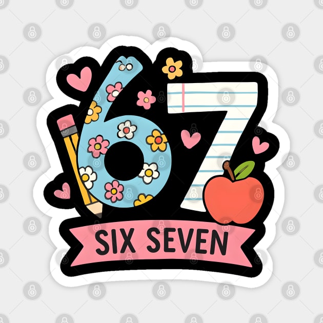 Six Seven Cute Classroom Numbers - Six Seven Ice Cream - Magnet | TeePublic