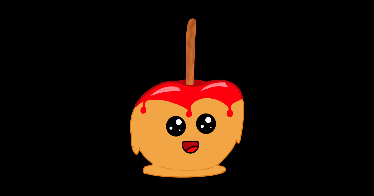 Kawaii Caramel Apple - Kawaii - Sticker | TeePublic