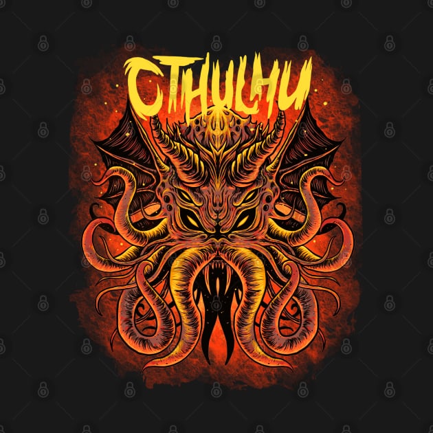 Cthulhu Red - Monster - T-Shirt | TeePublic