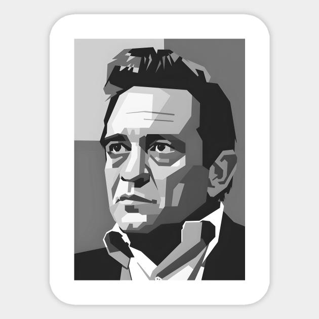 Johnny Cash Legend - Johnny Cash - Sticker | TeePublic