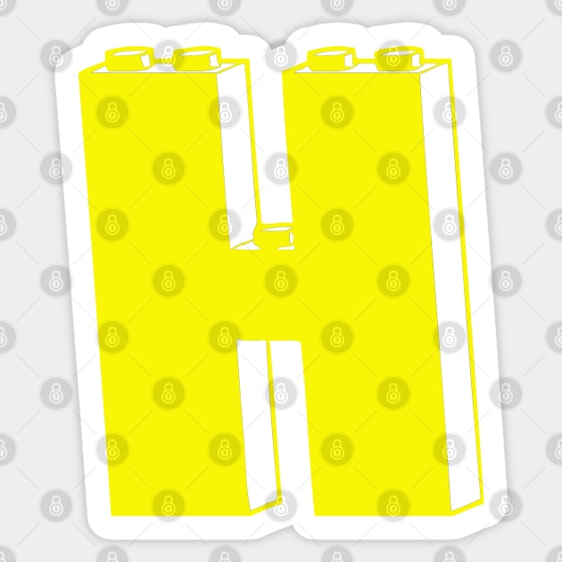 THE LETTER H - Font - Sticker | TeePublic