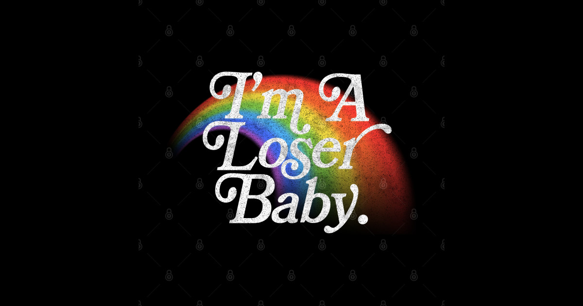 I'm A Loser Baby ---- 90s Kid Rainbow Type Design - 90s Style - Sticker ...