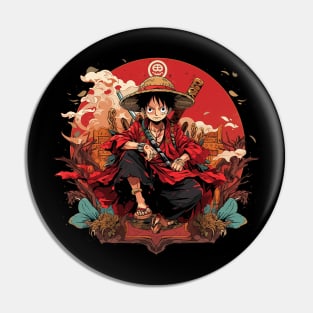 Pirate Monkey Luffy Anime Pins and Buttons for Sale | TeePublic