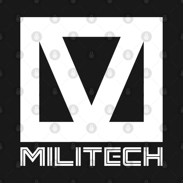Cyberpunk Militech Logo - White - Cyberpunk - T-Shirt | TeePublic
