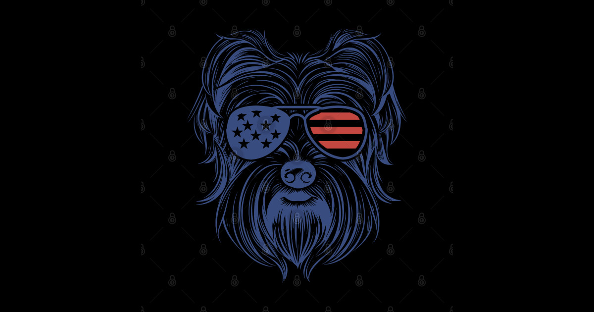 Yorkshire Dog 4th Of July Sunglasses American Flag Patriot - 4th Of ...