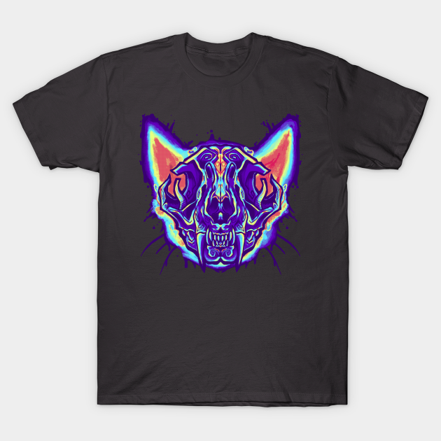 Diaphonized cat skull Thermal edition - Cat Skulls - T-Shirt | TeePublic