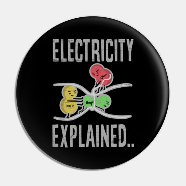 Electricity Explained - Electricity Explained - Pin | TeePublic
