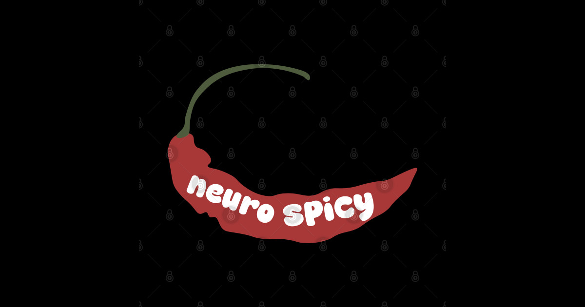 neurospicy adhd brain - Neurospicy - Sticker | TeePublic