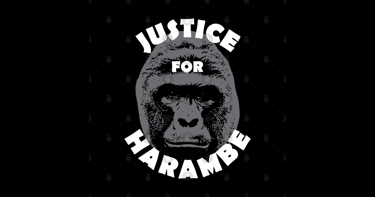 Justice for Harambe - Harambe - Sticker | TeePublic