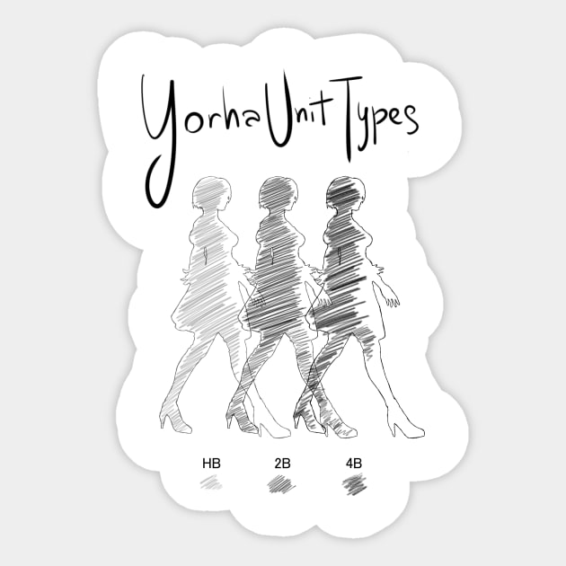 Yorha Unit Types - Nier - Sticker | TeePublic