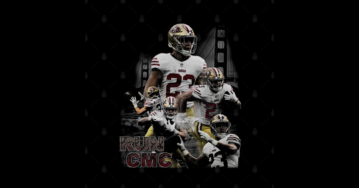 Christian McCaffrey Run CMC Collage - Christian Mccaffrey - Posters and ...