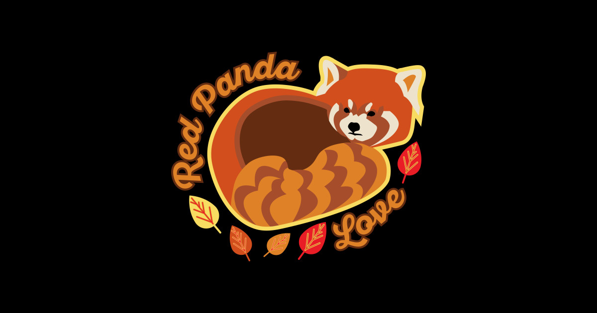 Red Panda Love - Red Panda - Sticker | TeePublic