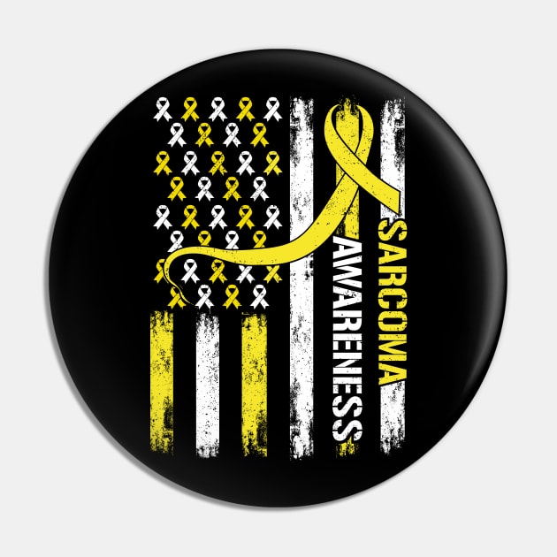 Sarcoma Cancer Awareness Month American Flag Ribbon - Sarcoma Cancer ...