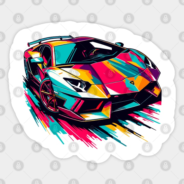 Lamborghini aventador - Lamborghini - Sticker | TeePublic