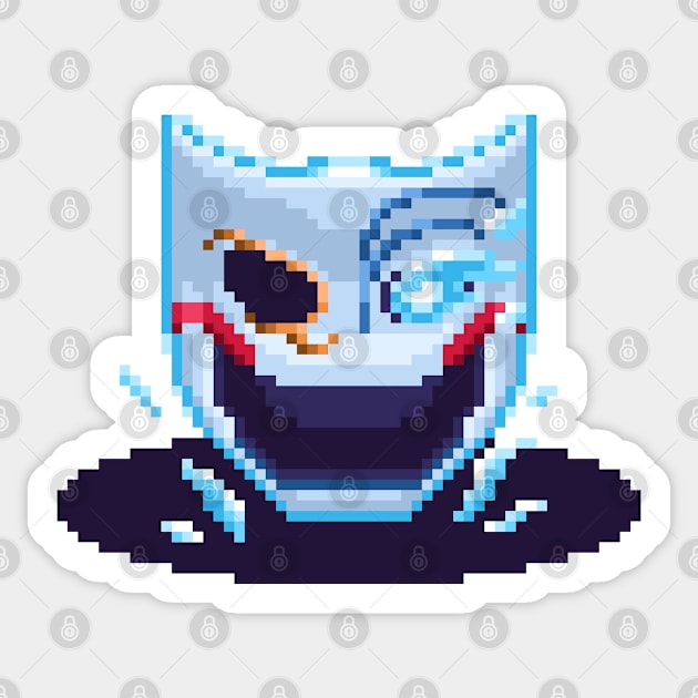 Pixel Art Phantom Mask - Halloween - Sticker | TeePublic