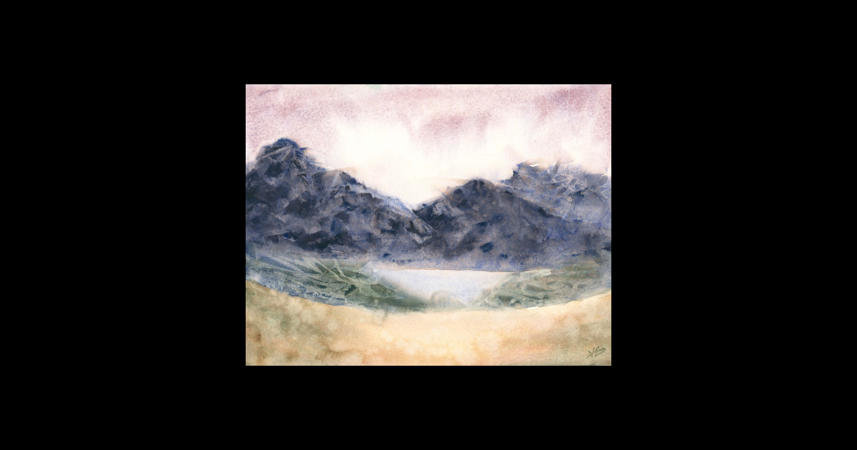 Tundra Basin Watercolor Painting - Waterfalls - Sticker | TeePublic
